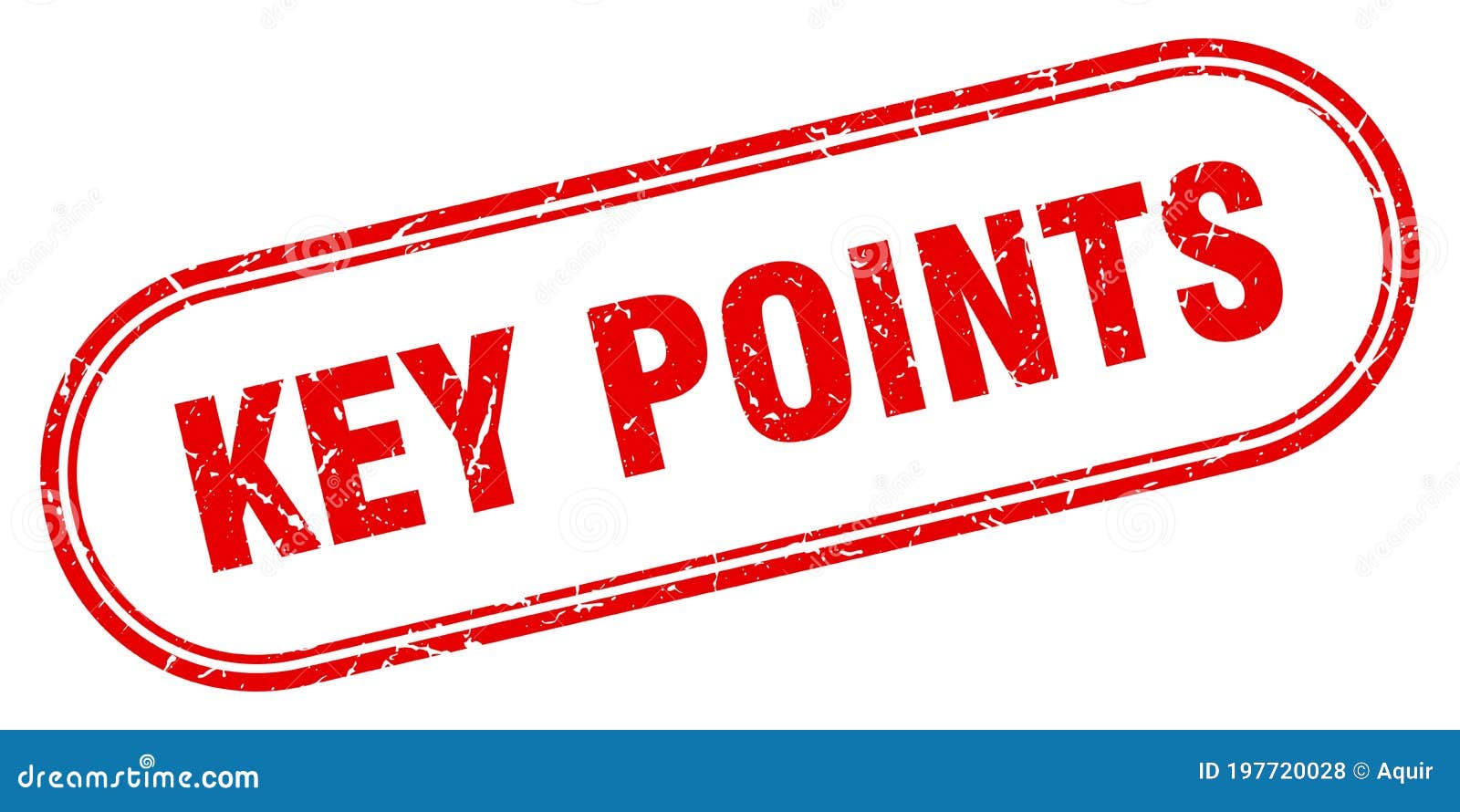 Key Points Stamp. Rounded Grunge Textured Sign. Label Stock Vector ...