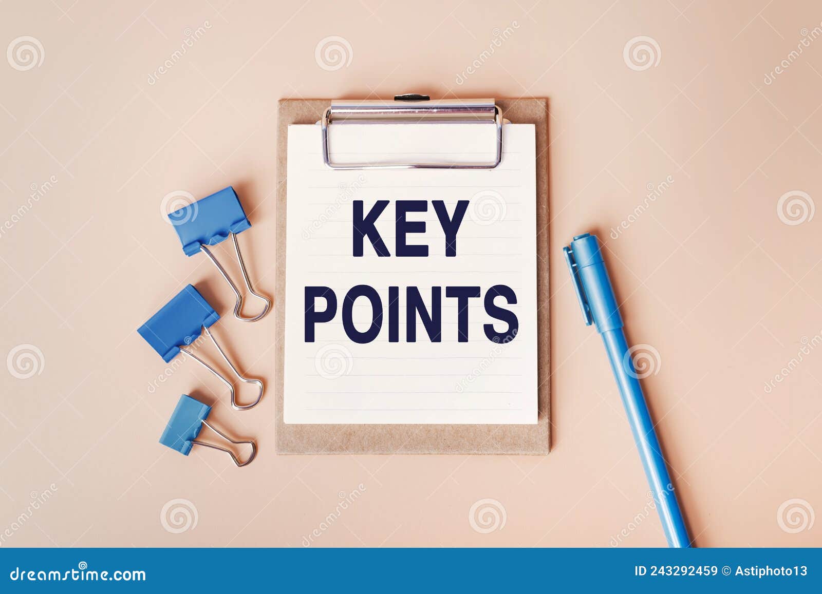 KEY POINTS - Words Written in a Notebook, Text Concept. Top View Image ...