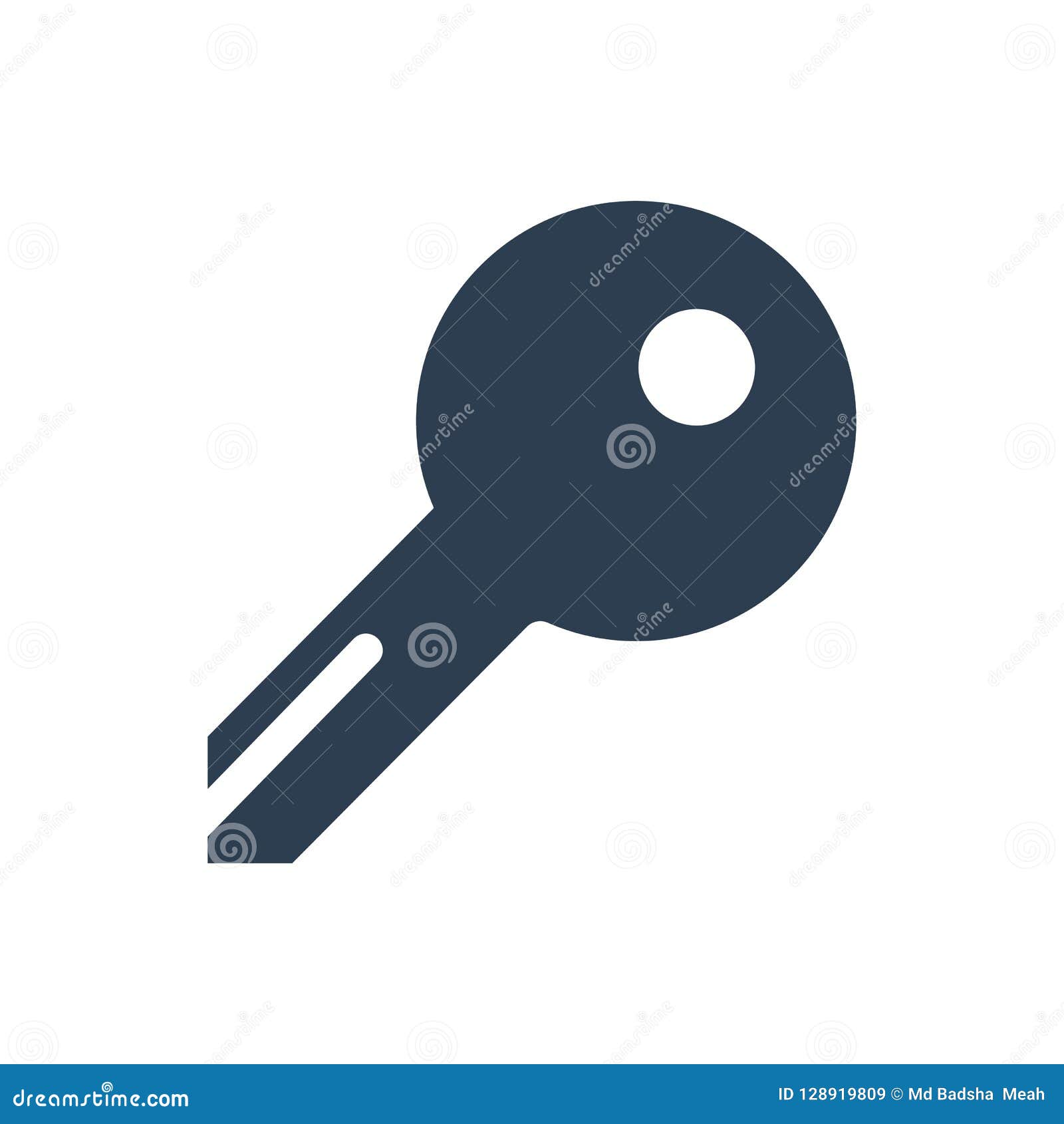 Key, Privacy Icon stock vector. Illustration of icon - 128919809