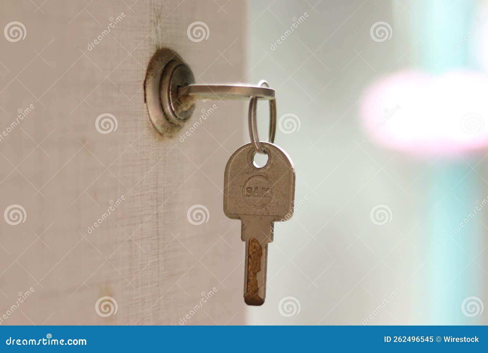 Key is Put in the Lock on the Door Editorial Image - Image of wood ...