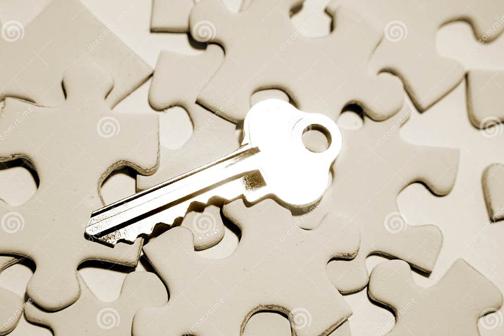 Key on puzzle stock image. Image of independent, inside - 7067049