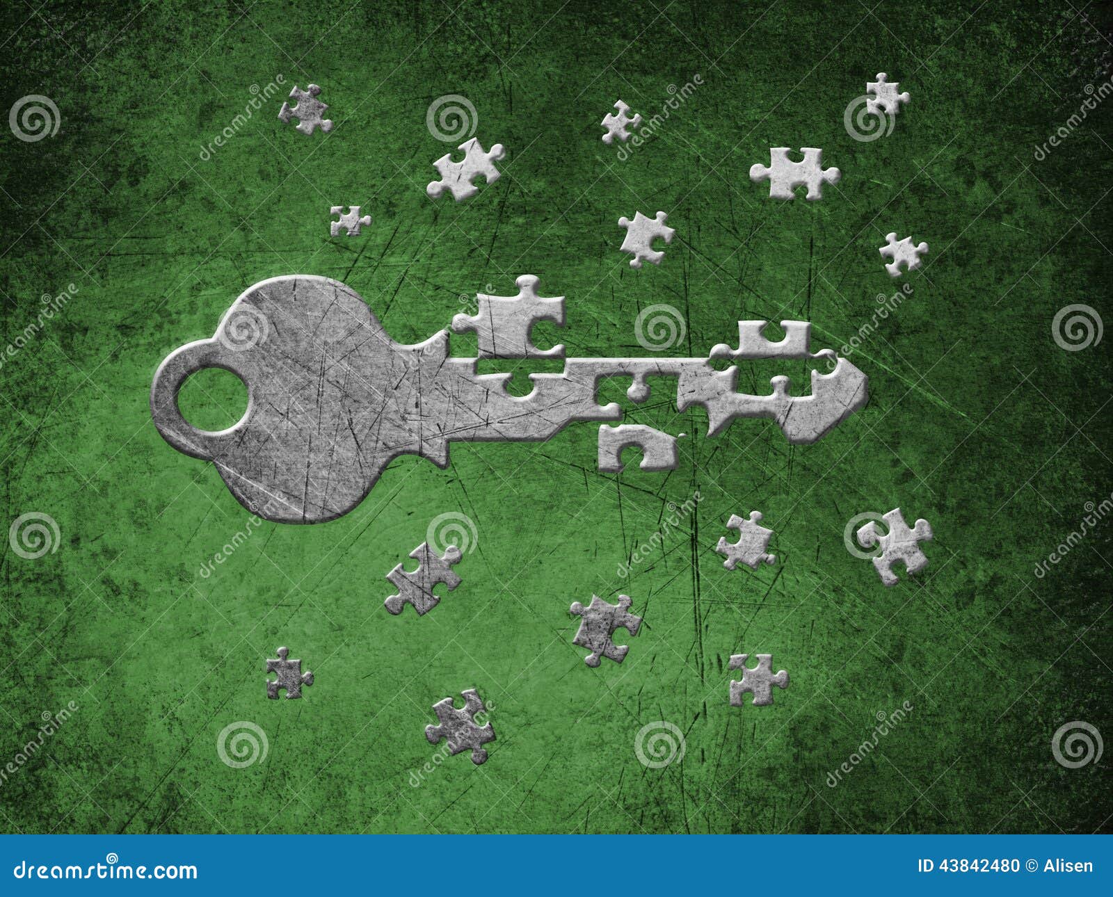 Key and puzzle stock photo. Image of abstraction, template - 43842480