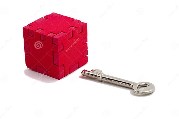 Key ready to open puzzle stock photo. Image of colors - 8902806