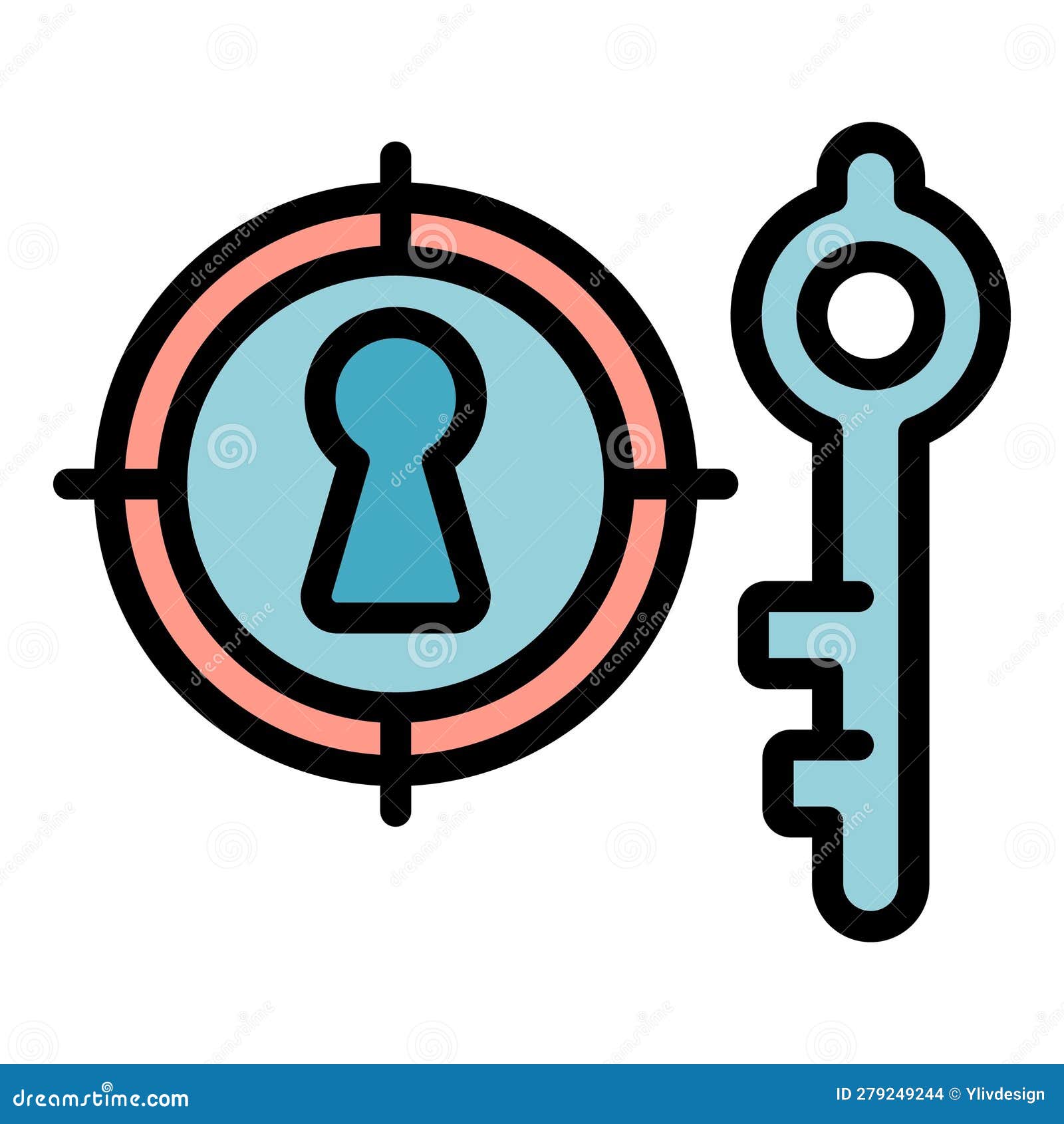 Key Realization Icon Vector Flat Stock Illustration - Illustration of ...