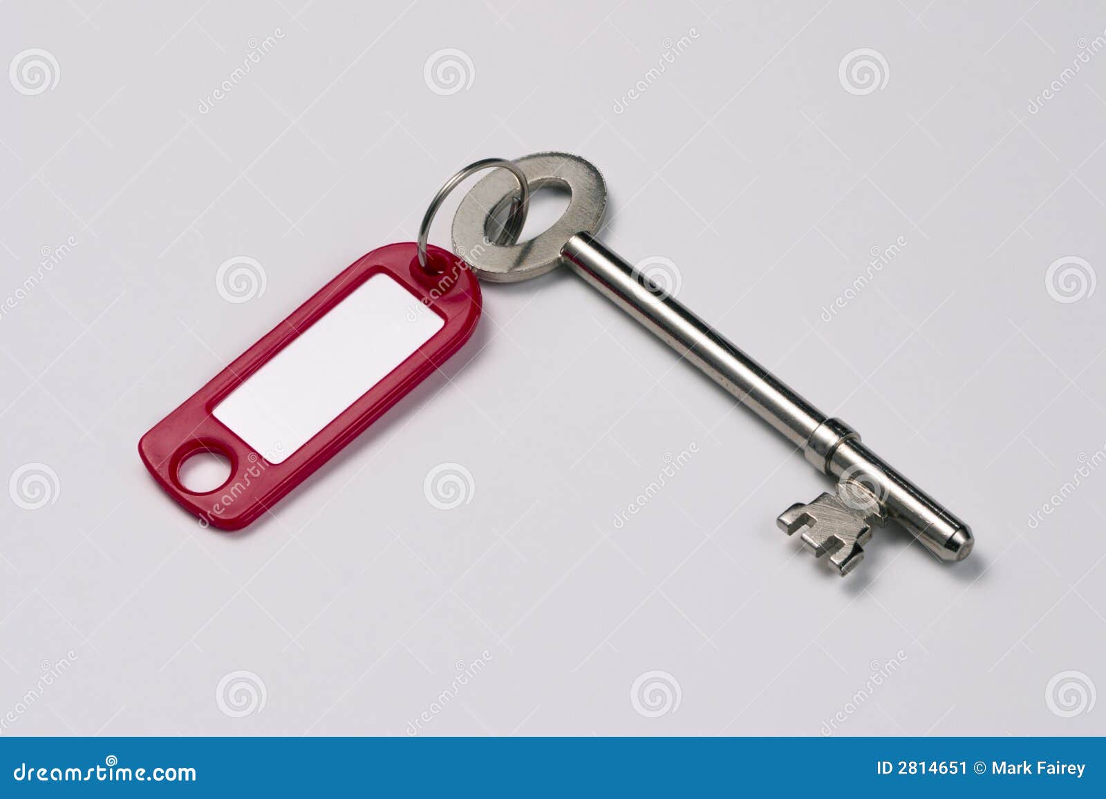 Key on red tag stock image. Image of security, metal, property - 2814651