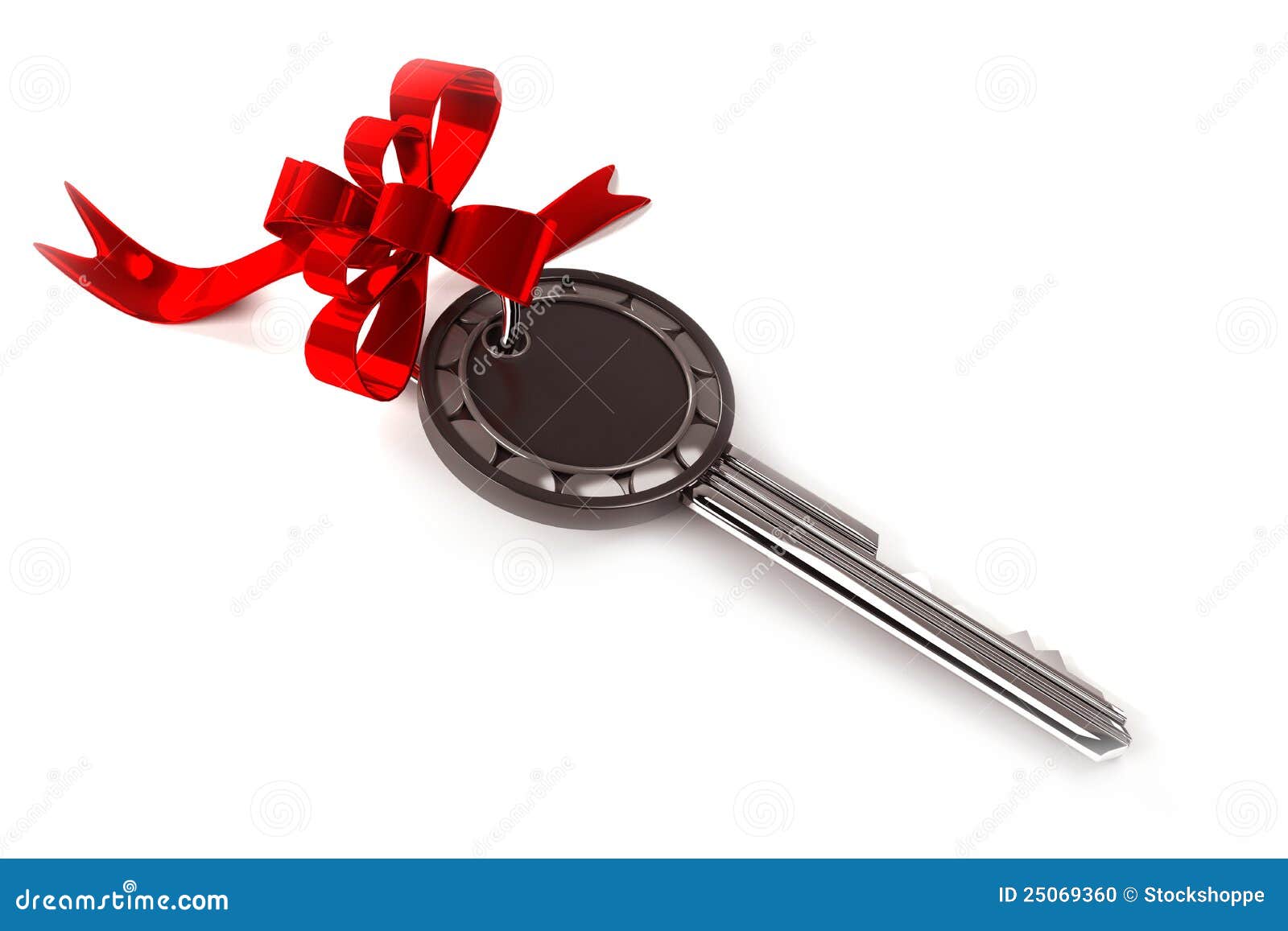 Key with ribbon stock illustration. Illustration of metal - 25069360