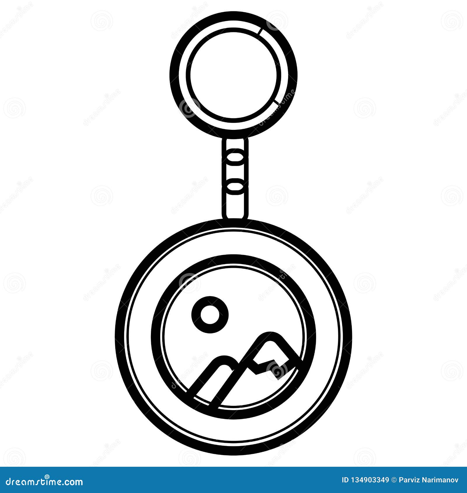 Key ring icon stock illustration. Illustration of simple - 134903349