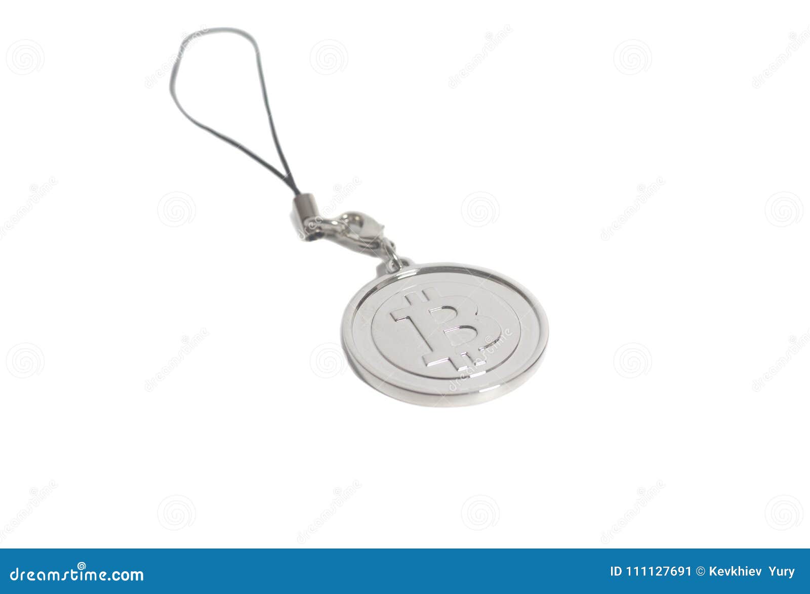 Key Ring Silver Bitcoin Crypto Currency Stock Image - Image of cent ...