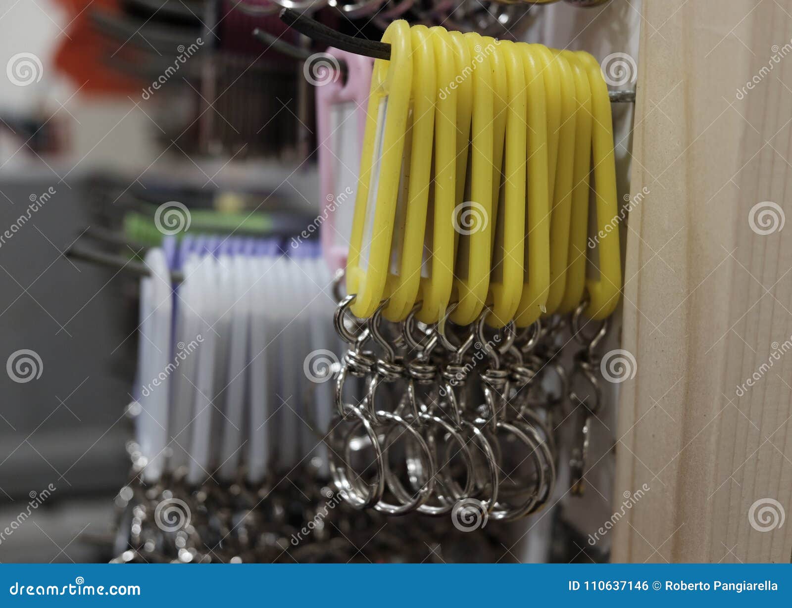 Key ring with tag stock photo. Image of symbol, ring - 110637146