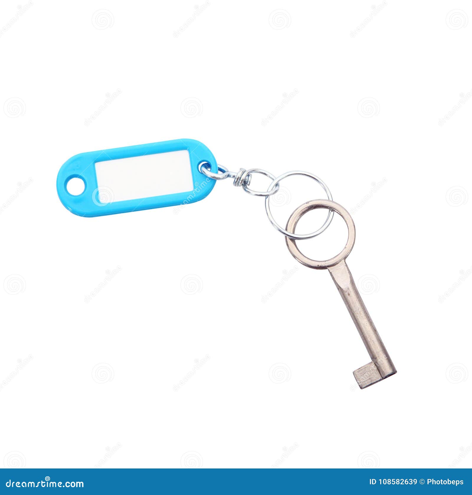 Key Ring in White Background Stock Image - Image of color, plaque ...