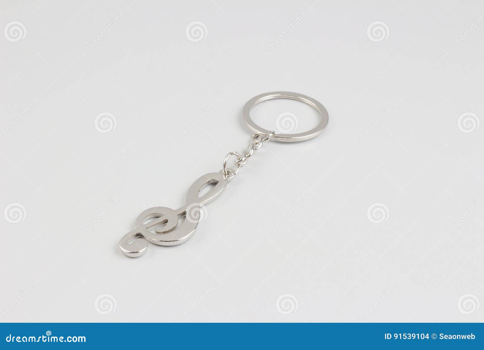 The Key Ring on White Background Stock Photo - Image of steel, sale ...