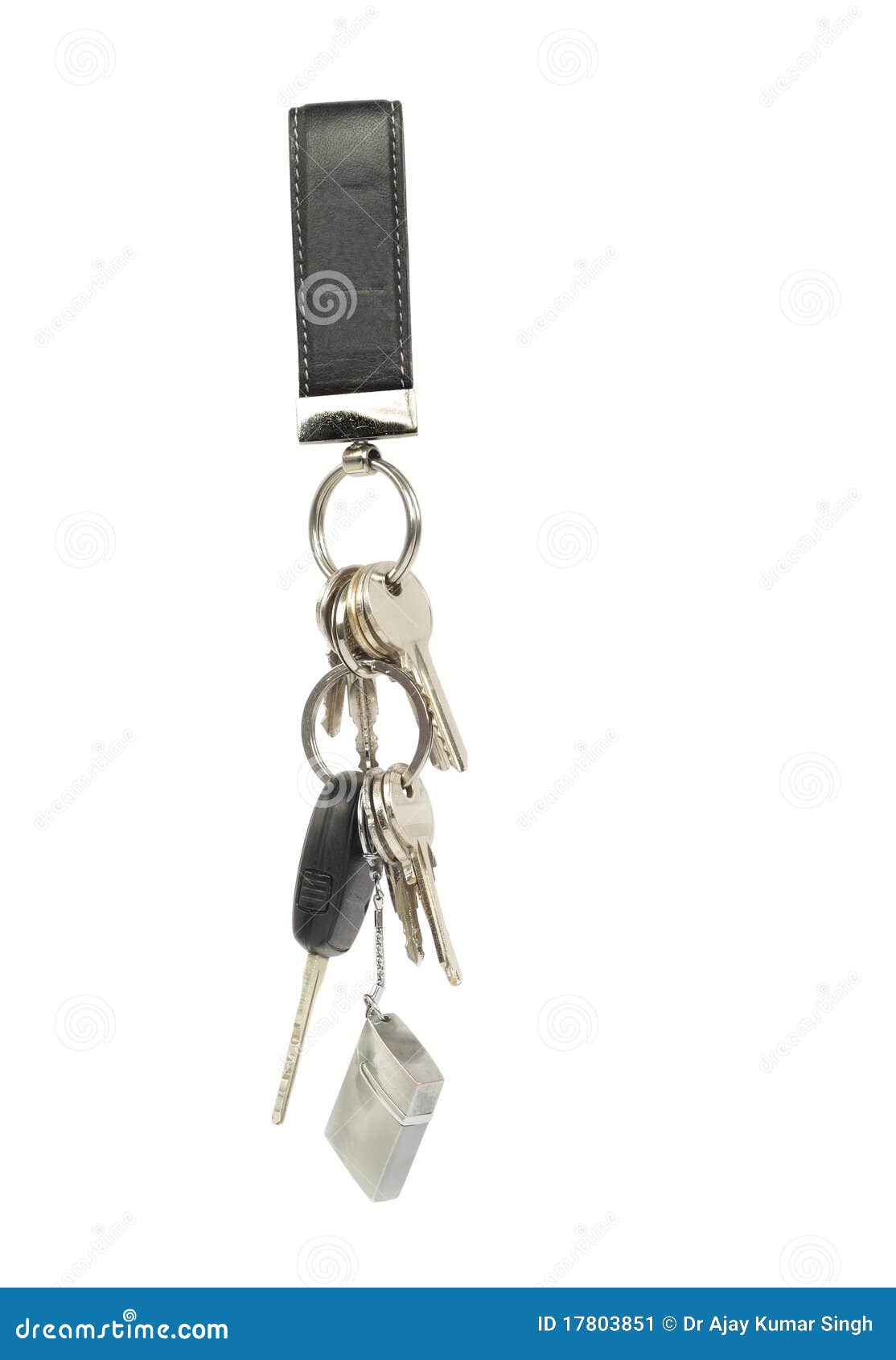 Key Rings with Keys and a Lighter Stock Image - Image of objects, ring ...