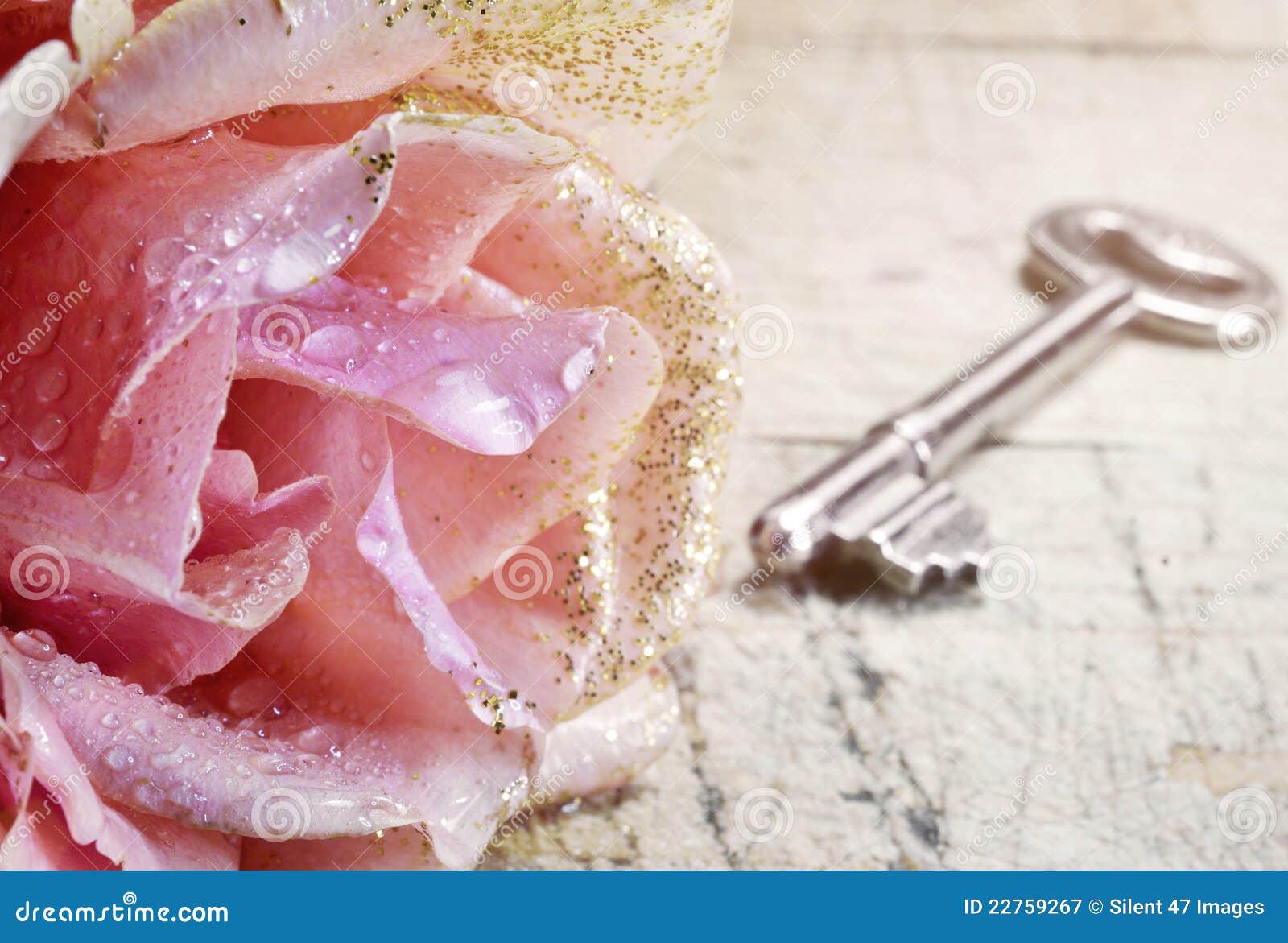 Key and rose stock image. Image of macro, luxury, shape - 22759267