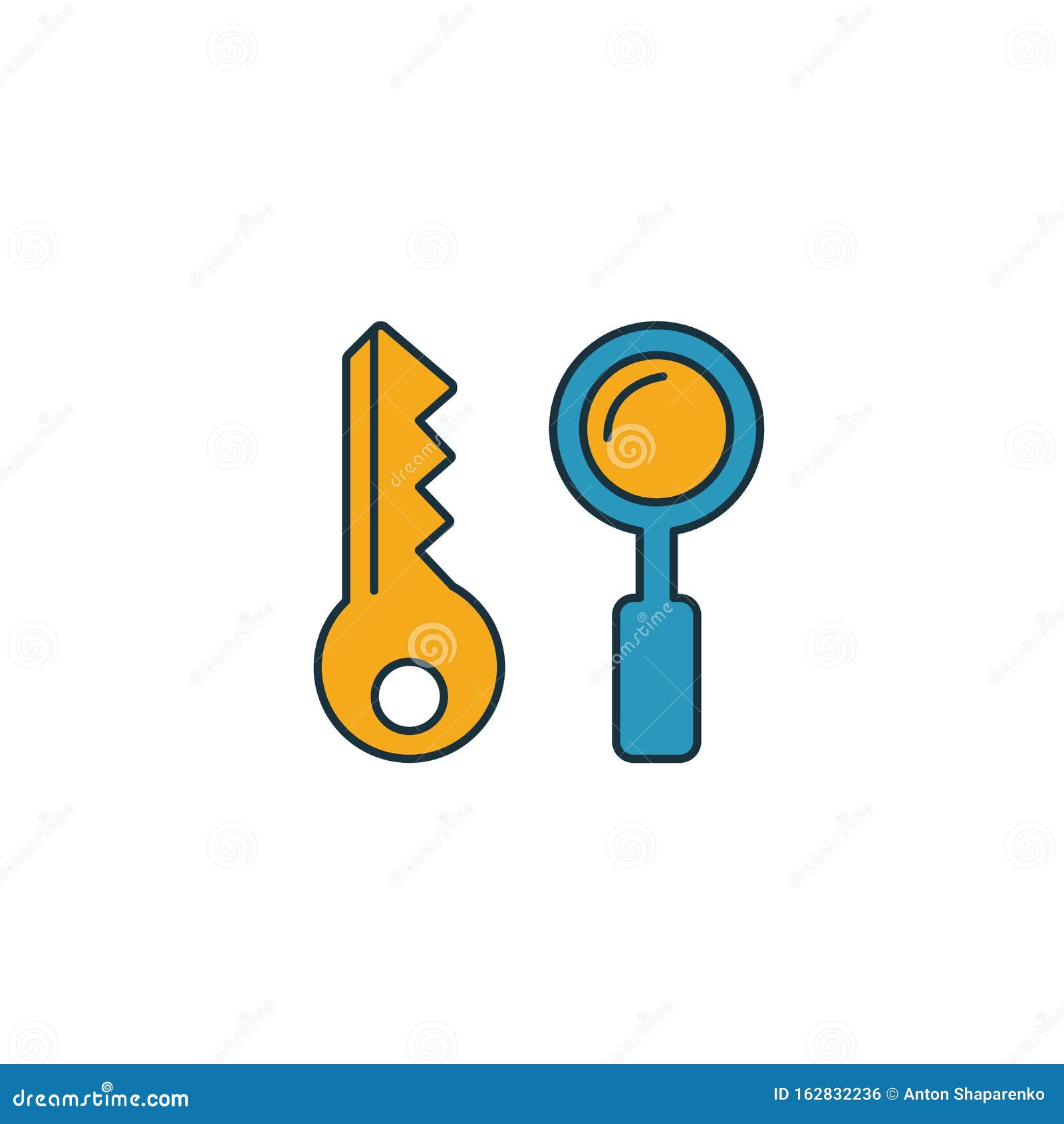 Key Search Icon. Simple Element from Web Development Icons Collection ...