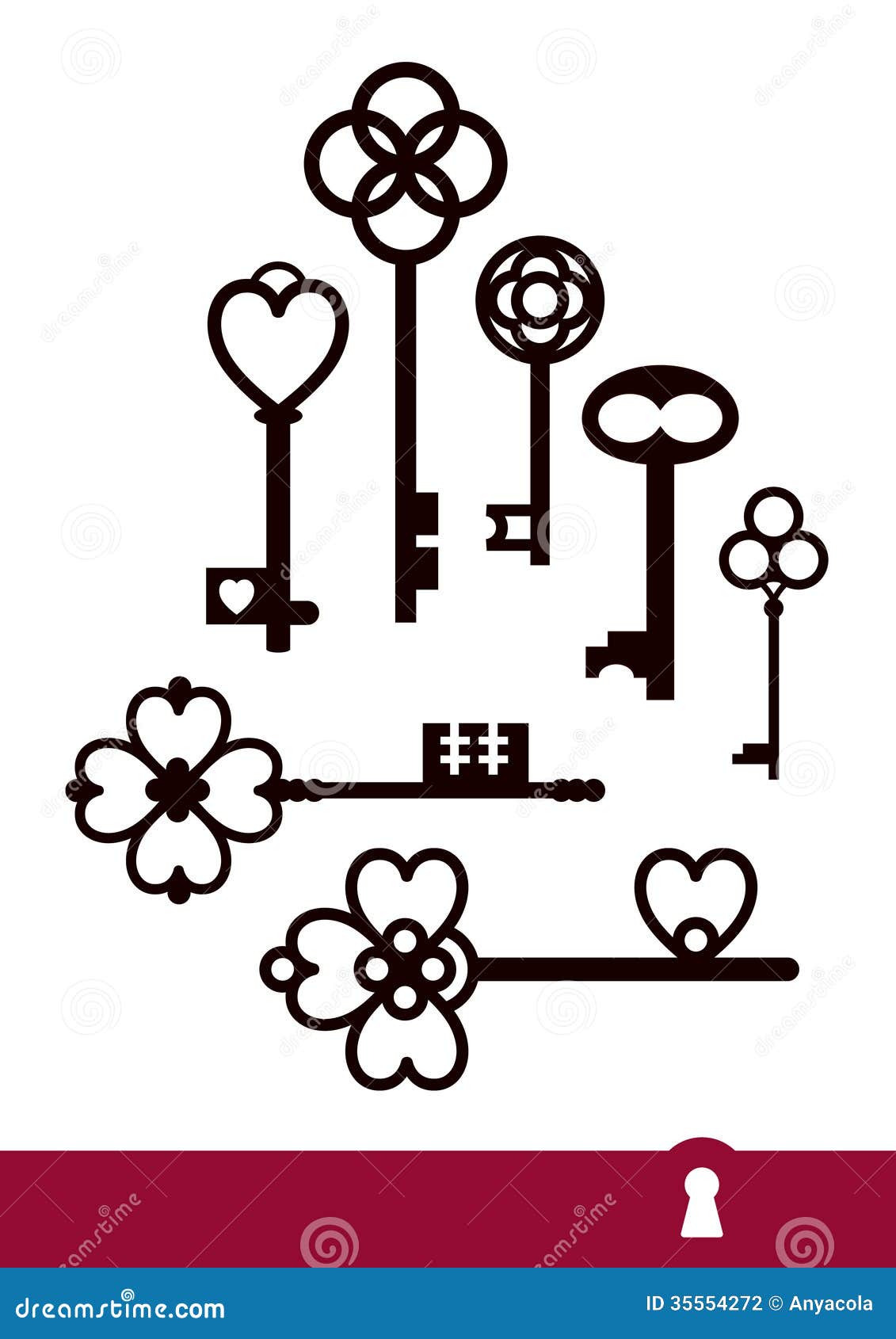 Key set stock vector. Illustration of drawing, icons - 35554272