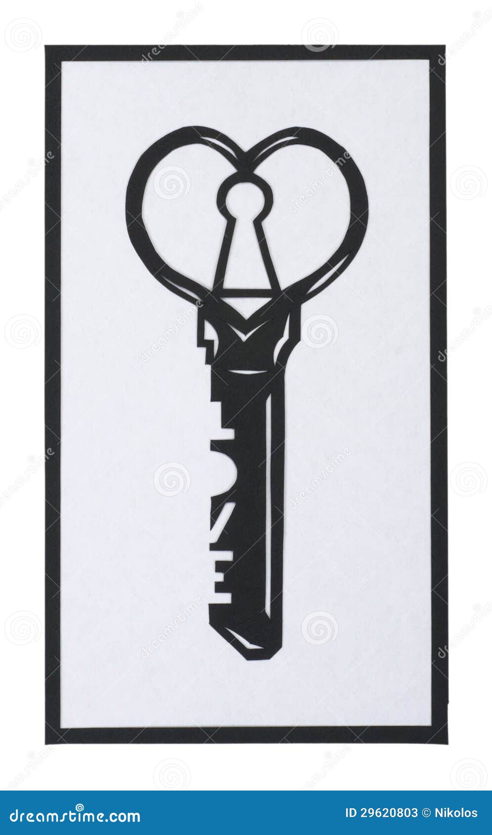 Key in the Shape of a Heart Stock Image - Image of cardboard, notebook ...