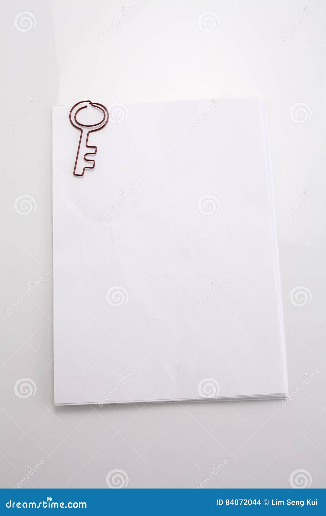 Key shape paper clip stock photo. Image of giant, office - 84072044