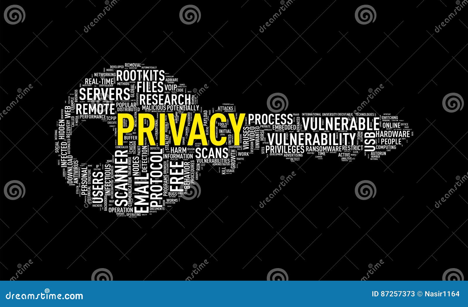 Key Shape Wordcloud Tag Privacy Stock Illustration - Illustration of ...