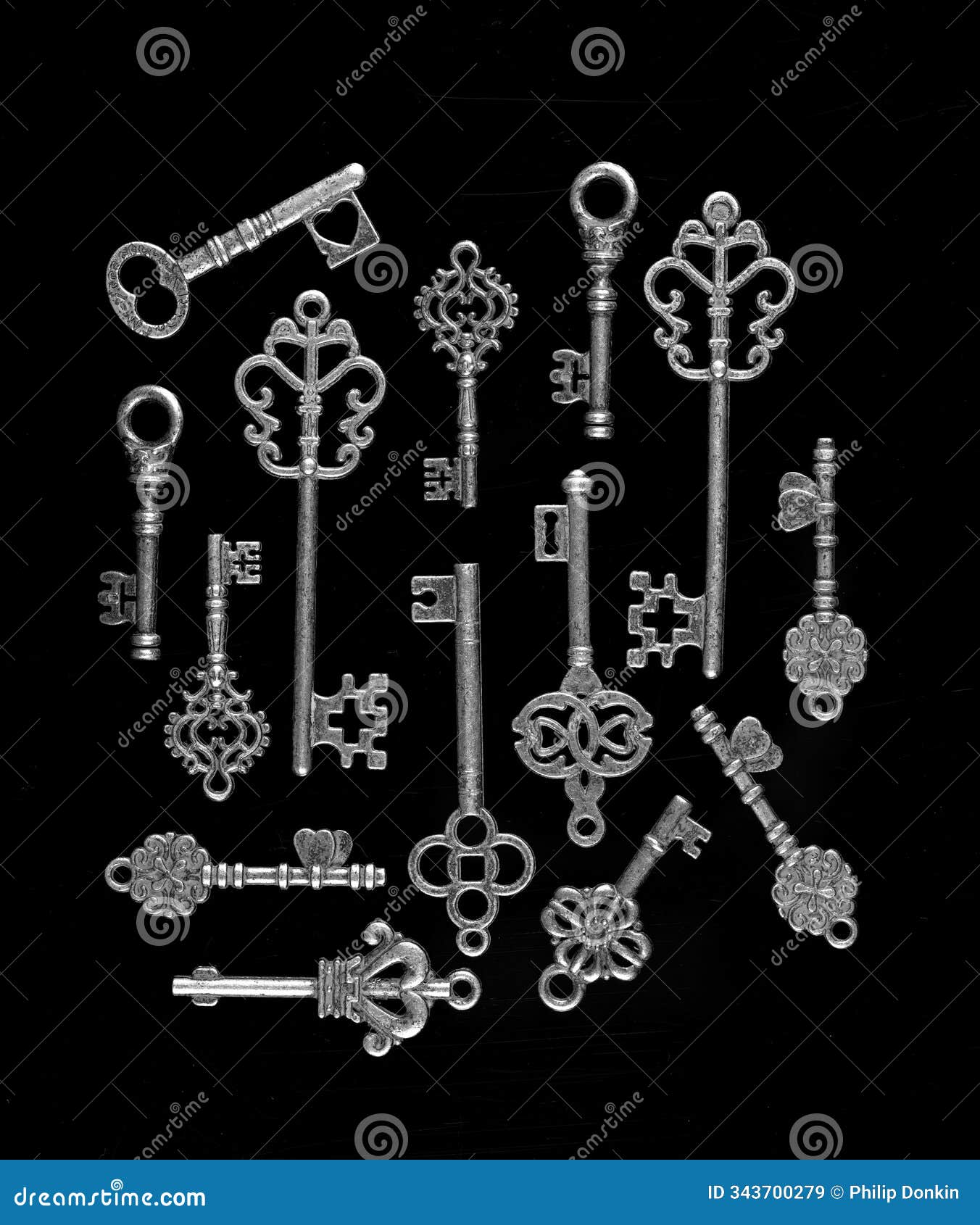 Key Shapes Making a Abstract Background Using Metal Keys To Create ...