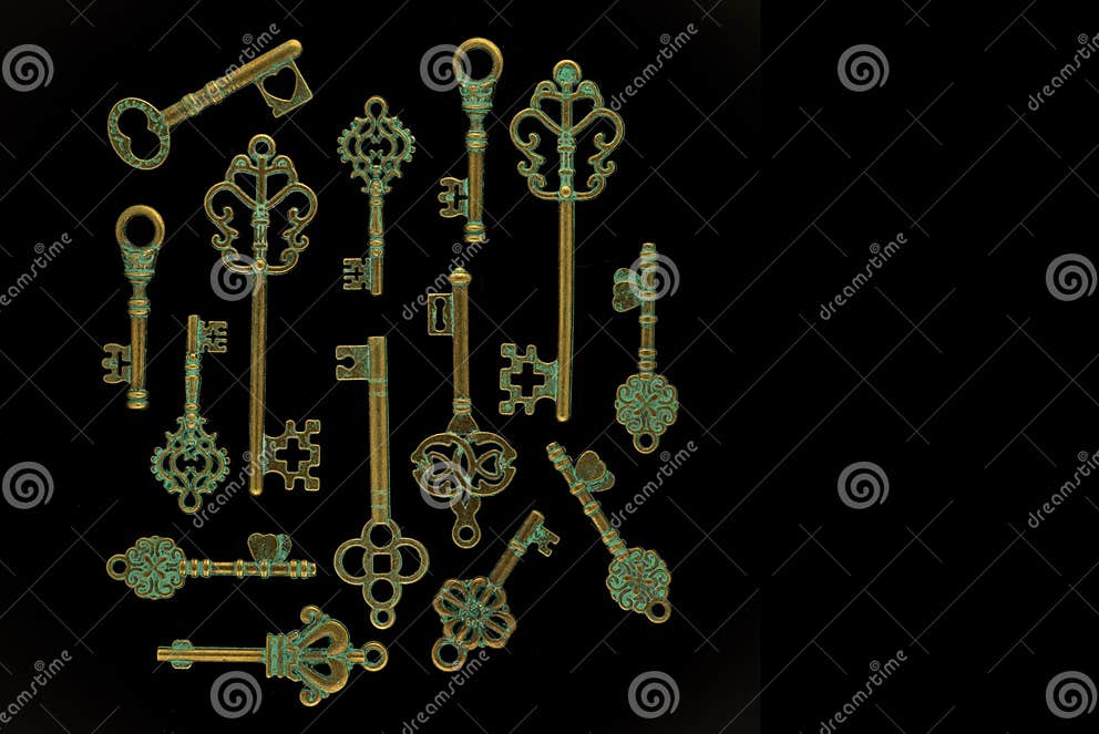 Key Shapes Making a Abstract Background Using Metal Keys To Create ...