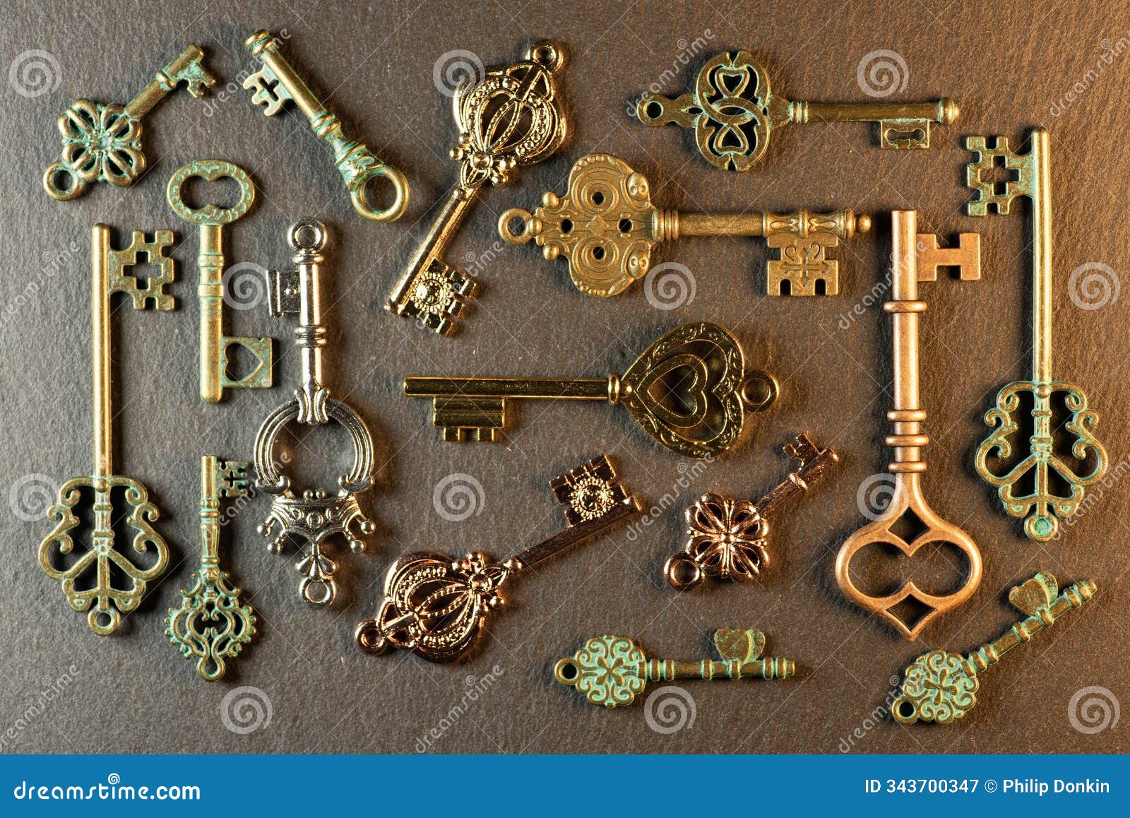 Key Shapes Making a Abstract Background Using Metal Keys To Create ...