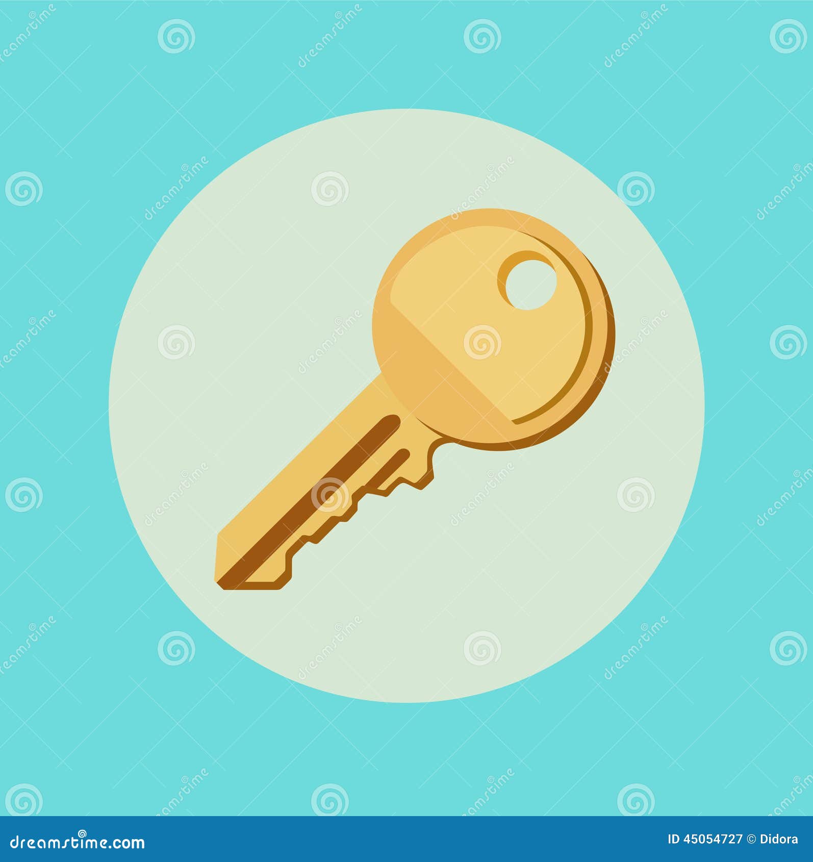 Key Sign Flat Design Vector Stock Vector - Illustration of design ...