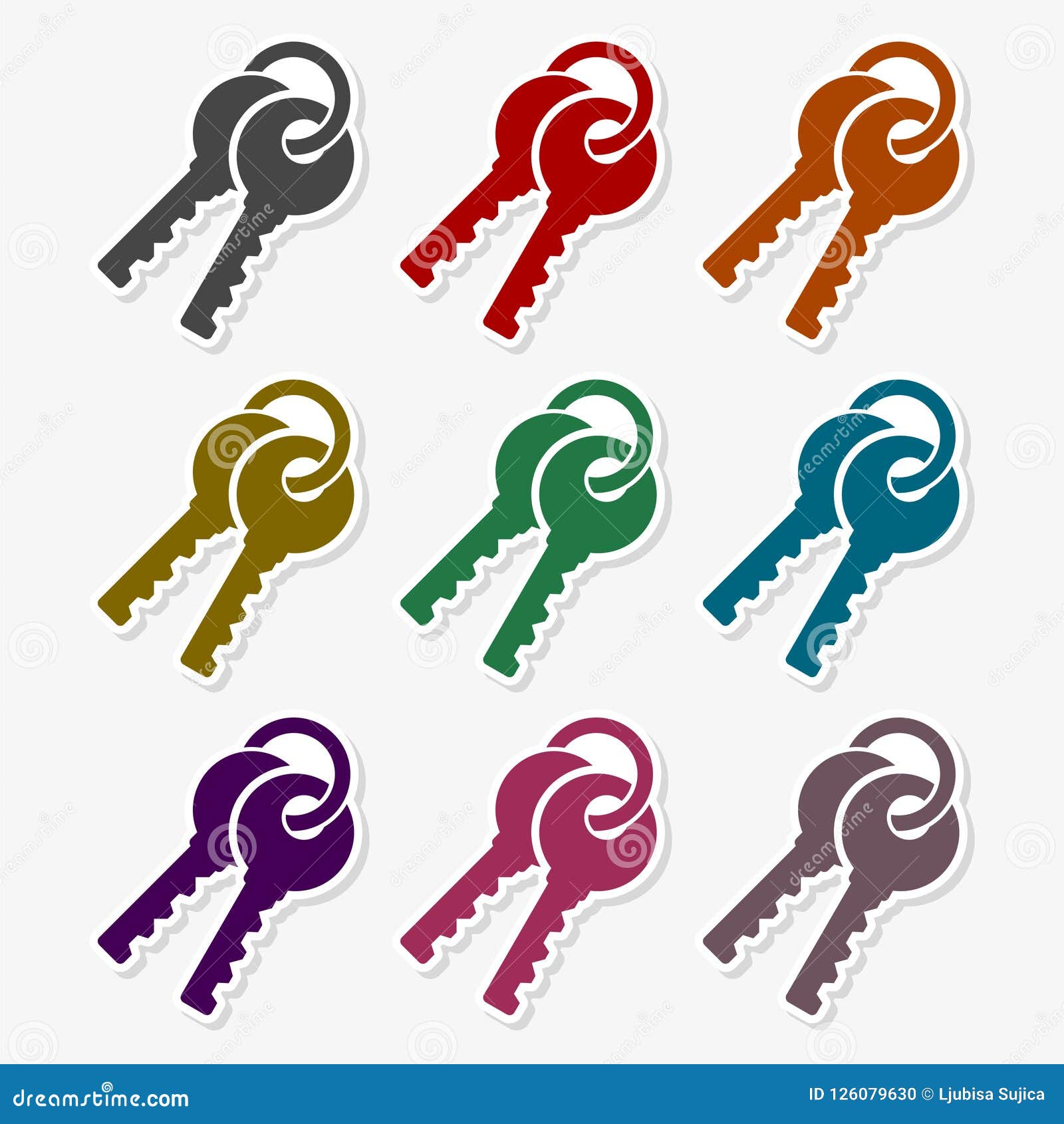 Key Sign Icon. Unlock Tool Symbol Stock Vector - Illustration of ...