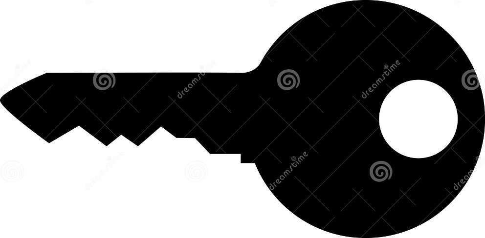 Key silhouette stock vector. Illustration of keyless, pattern - 3346961