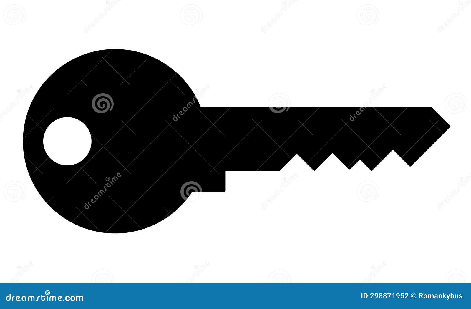 Key Silhouette, Black and White Vector Illustration Stock Illustration ...