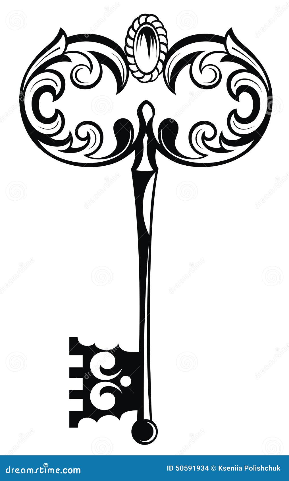 Key silhouette stock vector. Illustration of isolated - 50591934