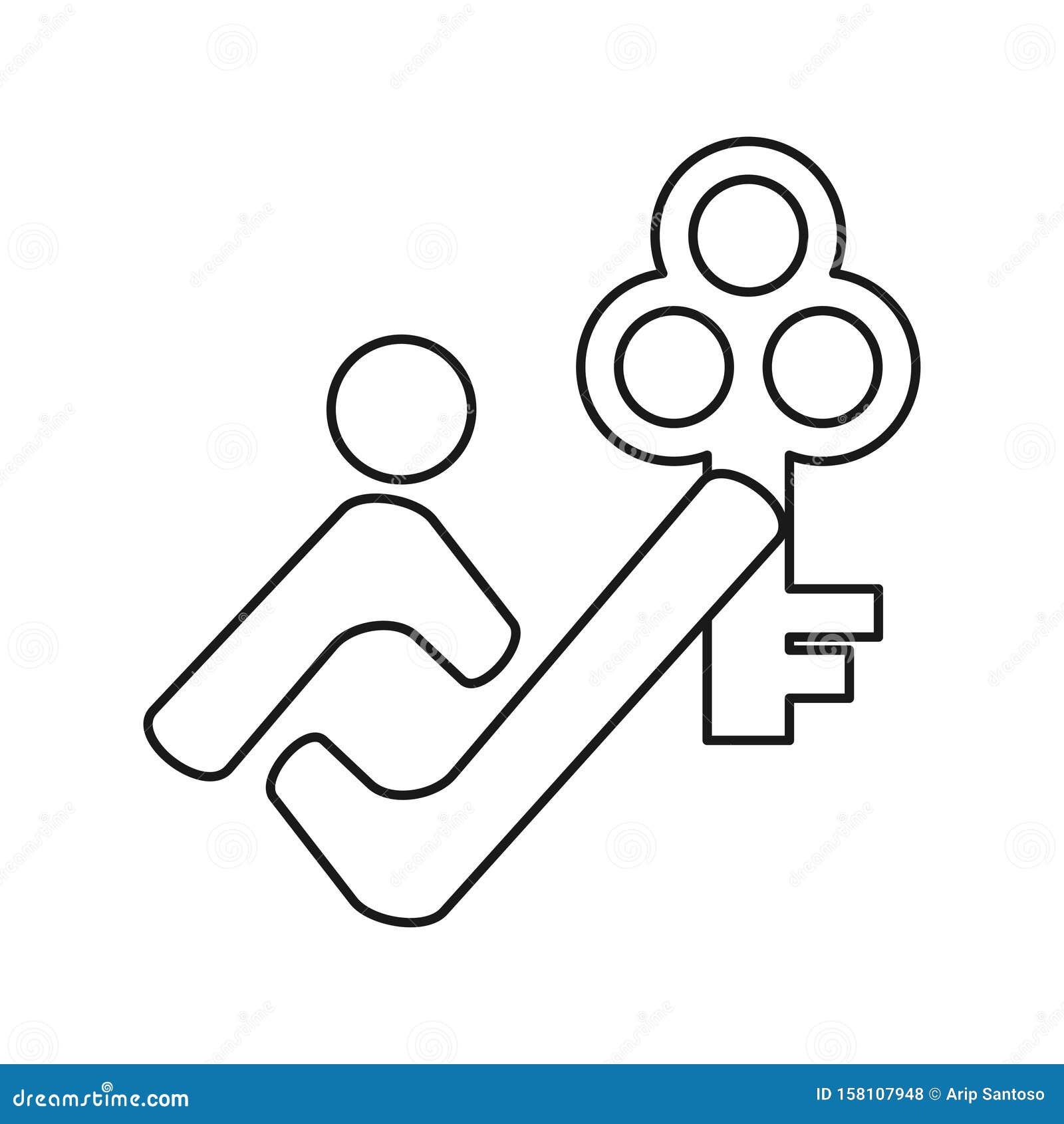 Key Solution Commitment Teamwork Together Outline Logo Stock Vector ...