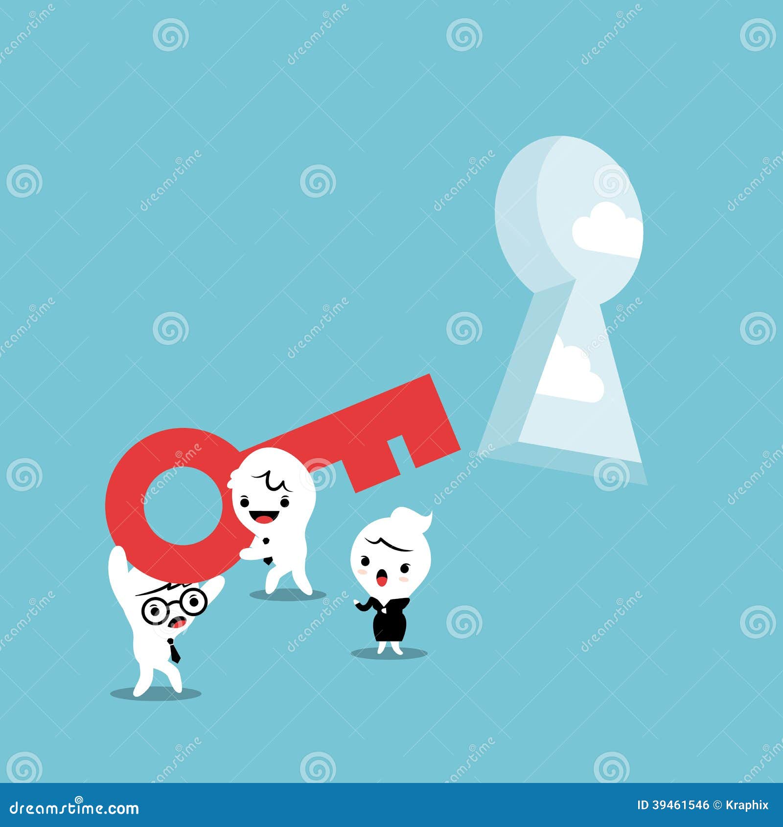 Key for Solving Problem stock vector. Illustration of design - 39461546