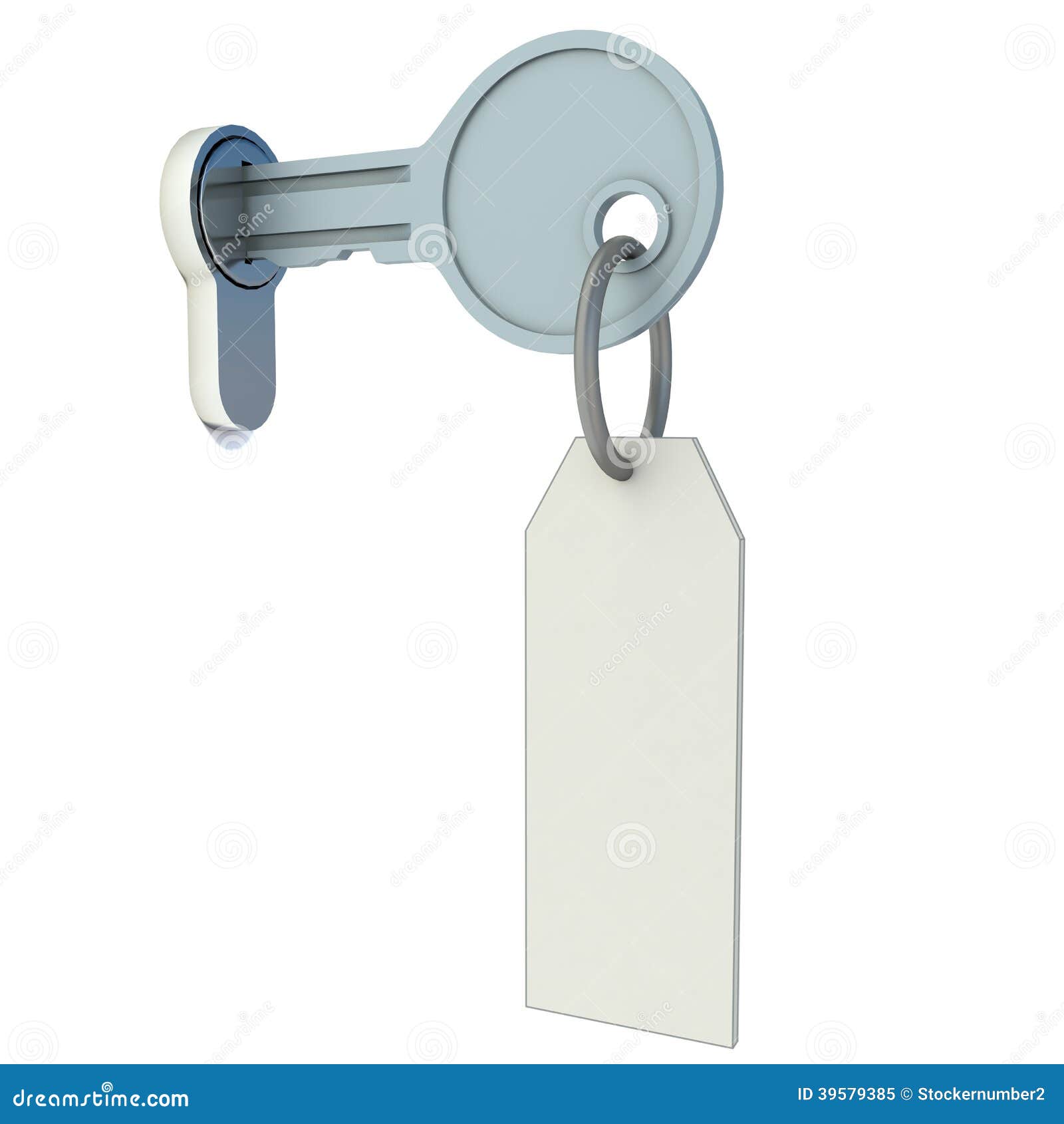 Key with Space for Inscriptions Stock Illustration - Illustration of ...