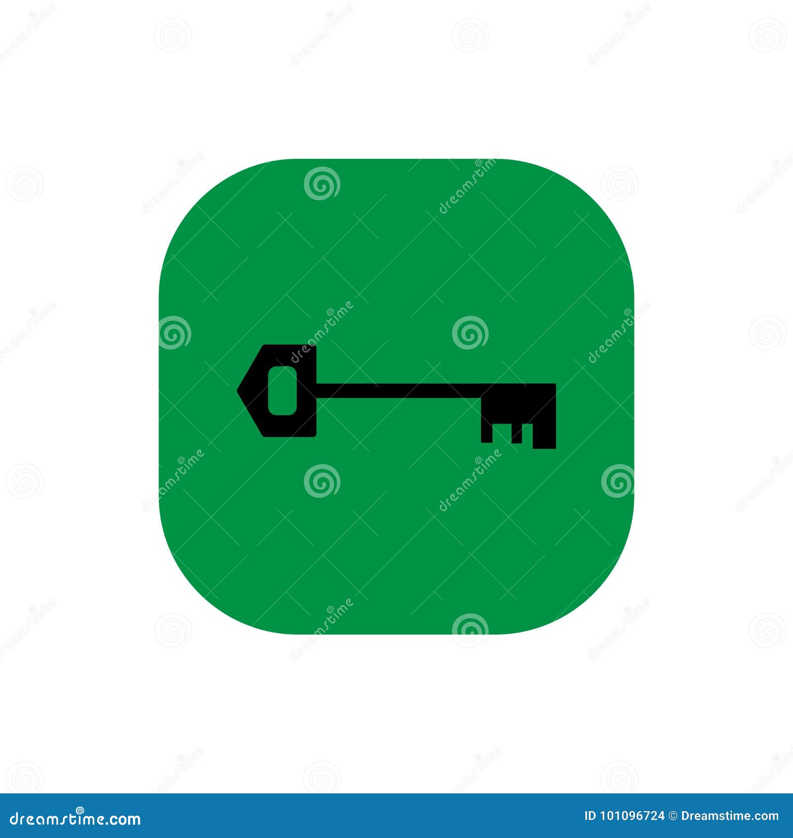 Key Square Icon Illustration Stock Illustration - Illustration of sign ...