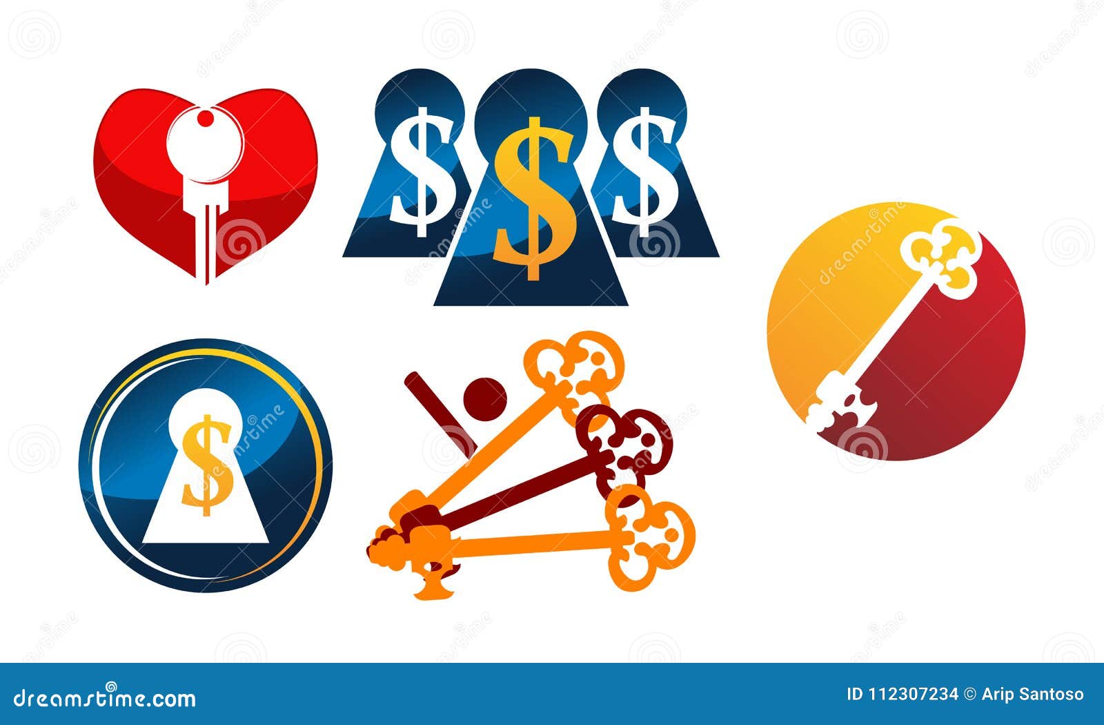 Key Success Life Set stock vector. Illustration of marketing - 112307234