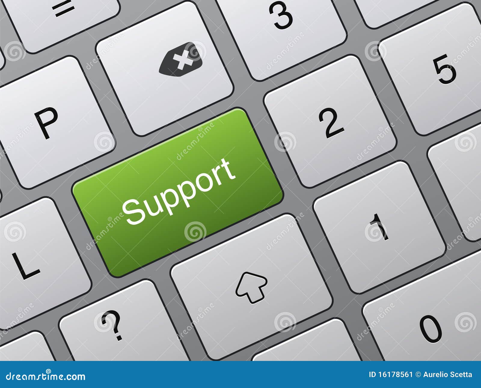 Key support keyboard stock vector. Illustration of electronic - 16178561