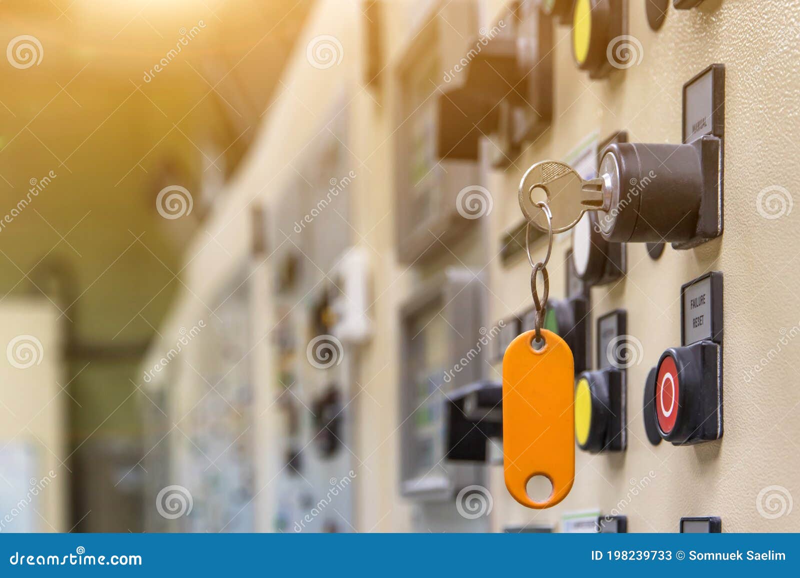 Key Switch Select Mode in Electrical Control Panel Contains Switch ...