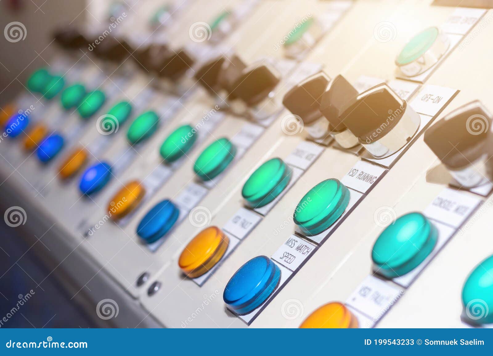 Key Switch Select Mode in Electrical Control Panel Contains Switch ...