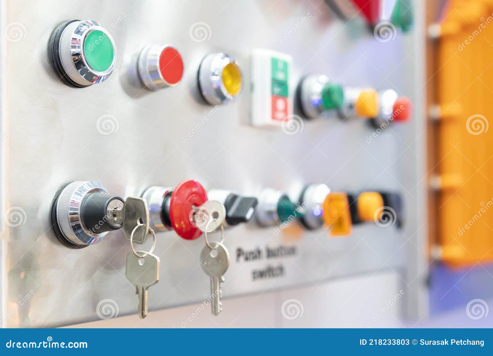 Key Switch and Various Color Push Button Switch on Off for Start Stop ...