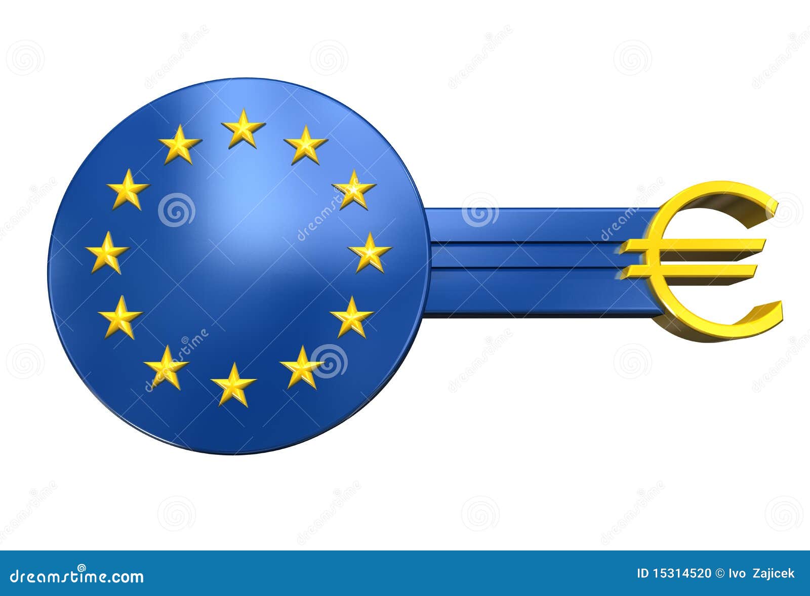 Key with Symbol European Union 01 Stock Illustration - Illustration of ...