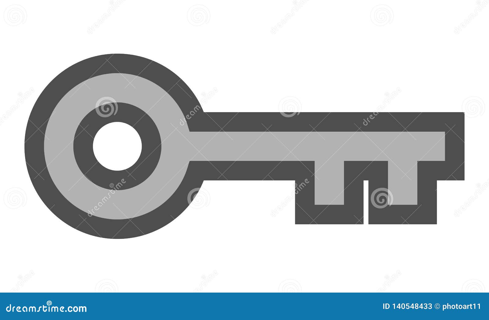 Key Symbol Icon - Red with Outline, Isolated - Vector Stock Vector ...