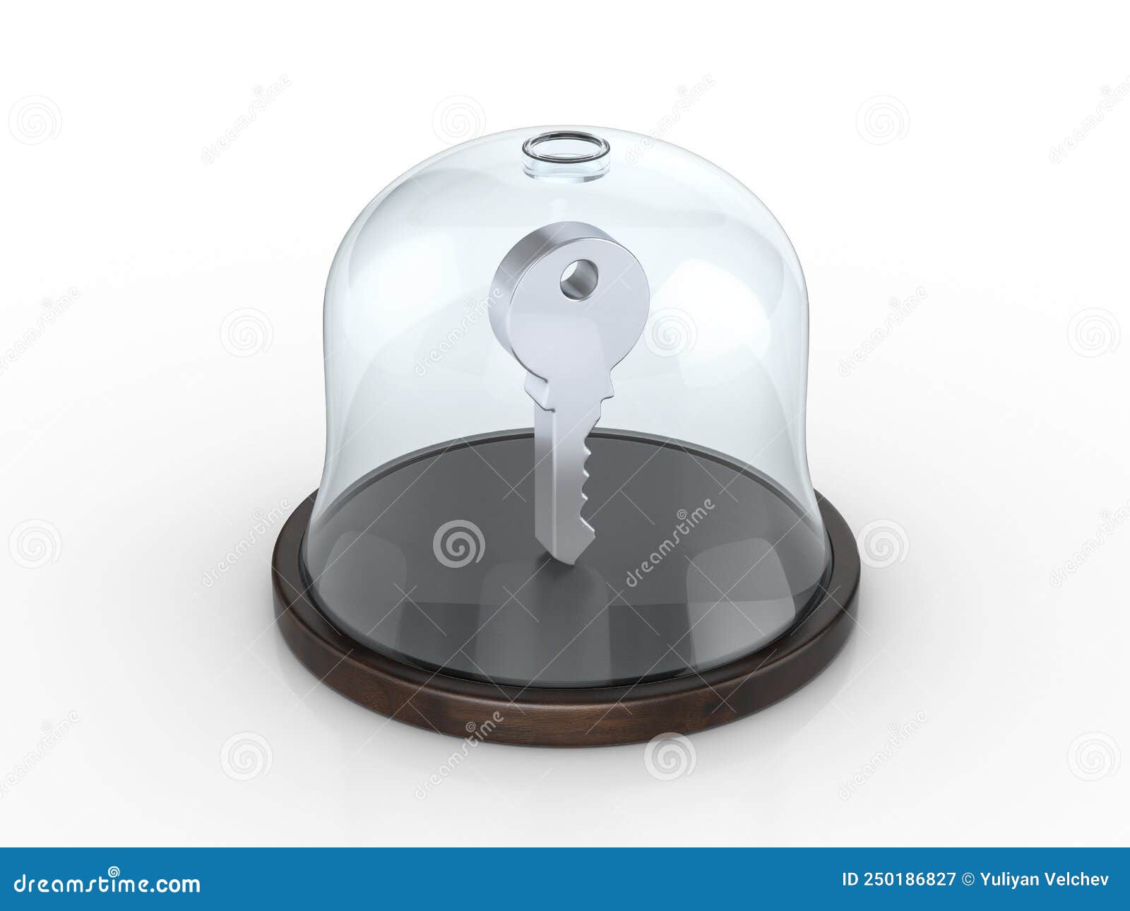 Key symbol under the dome stock illustration. Illustration of metallic ...