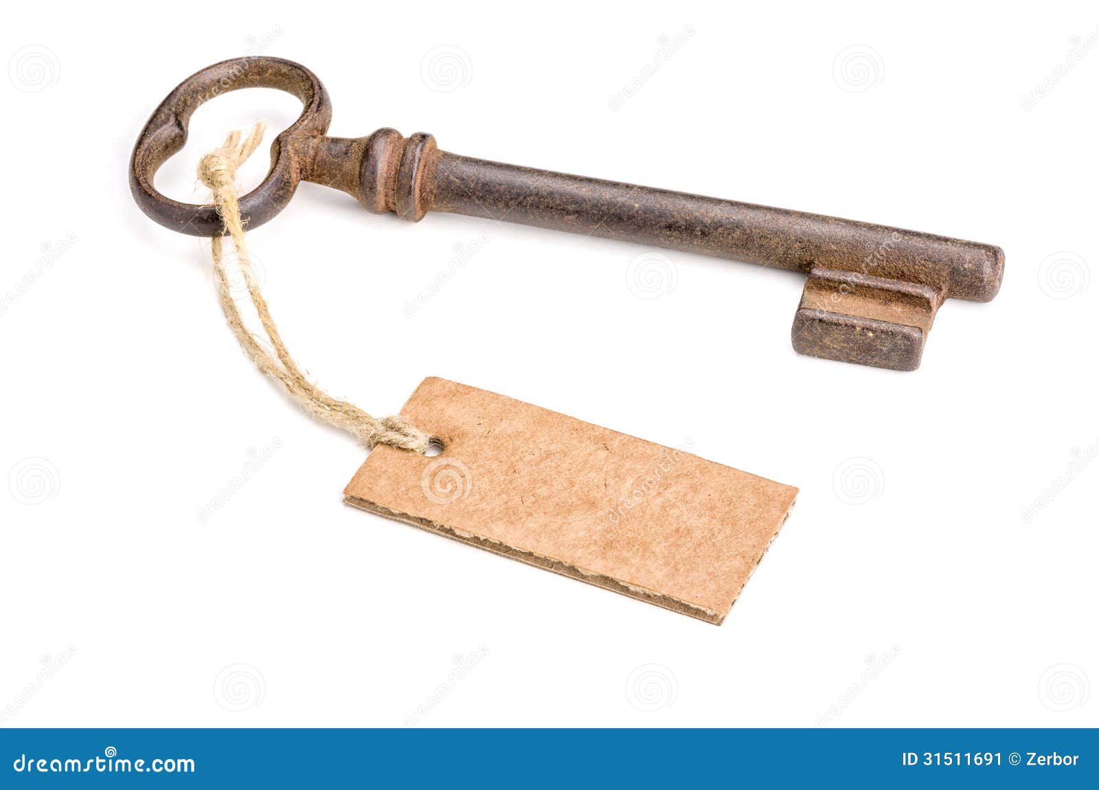 Key with a tag stock image. Image of decorative, macro - 31511691