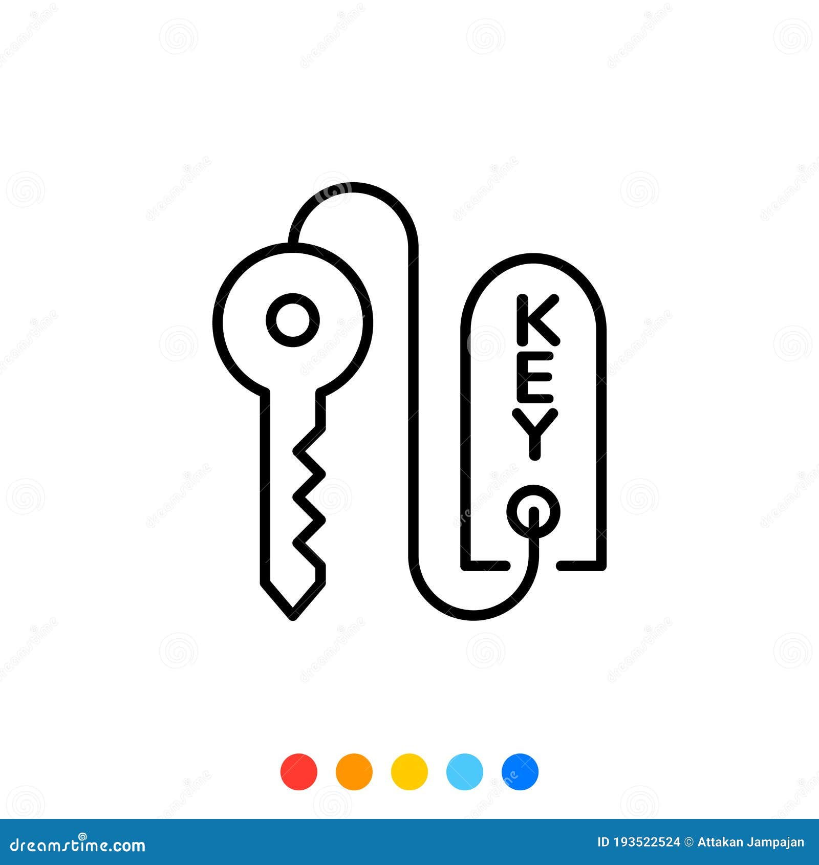 Key and Key Tag Icon,Vector and Illustration Stock Vector ...