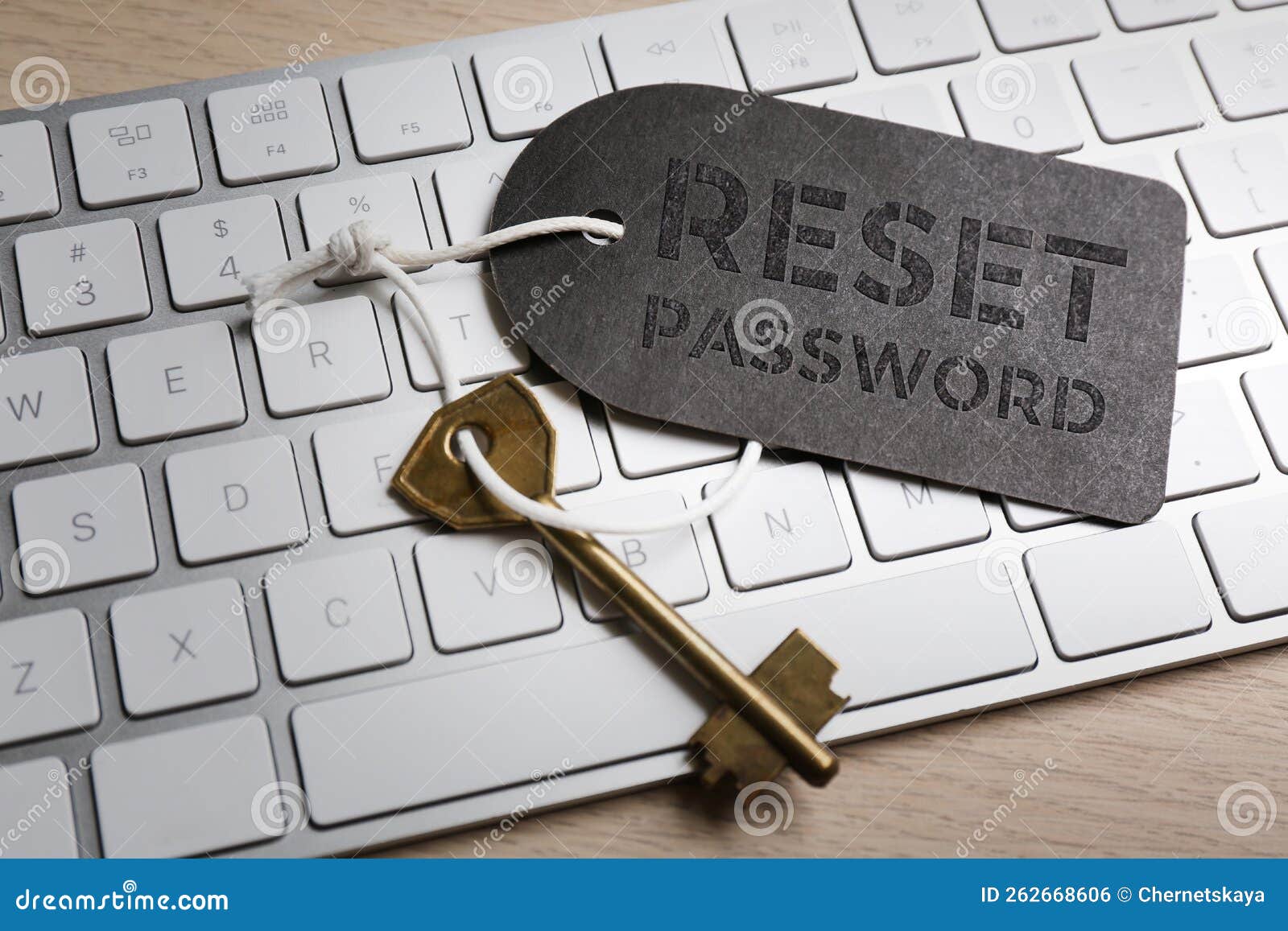Key with Tag RESET PASSWORD on Keyboard, Closeup Stock Photo - Image of ...