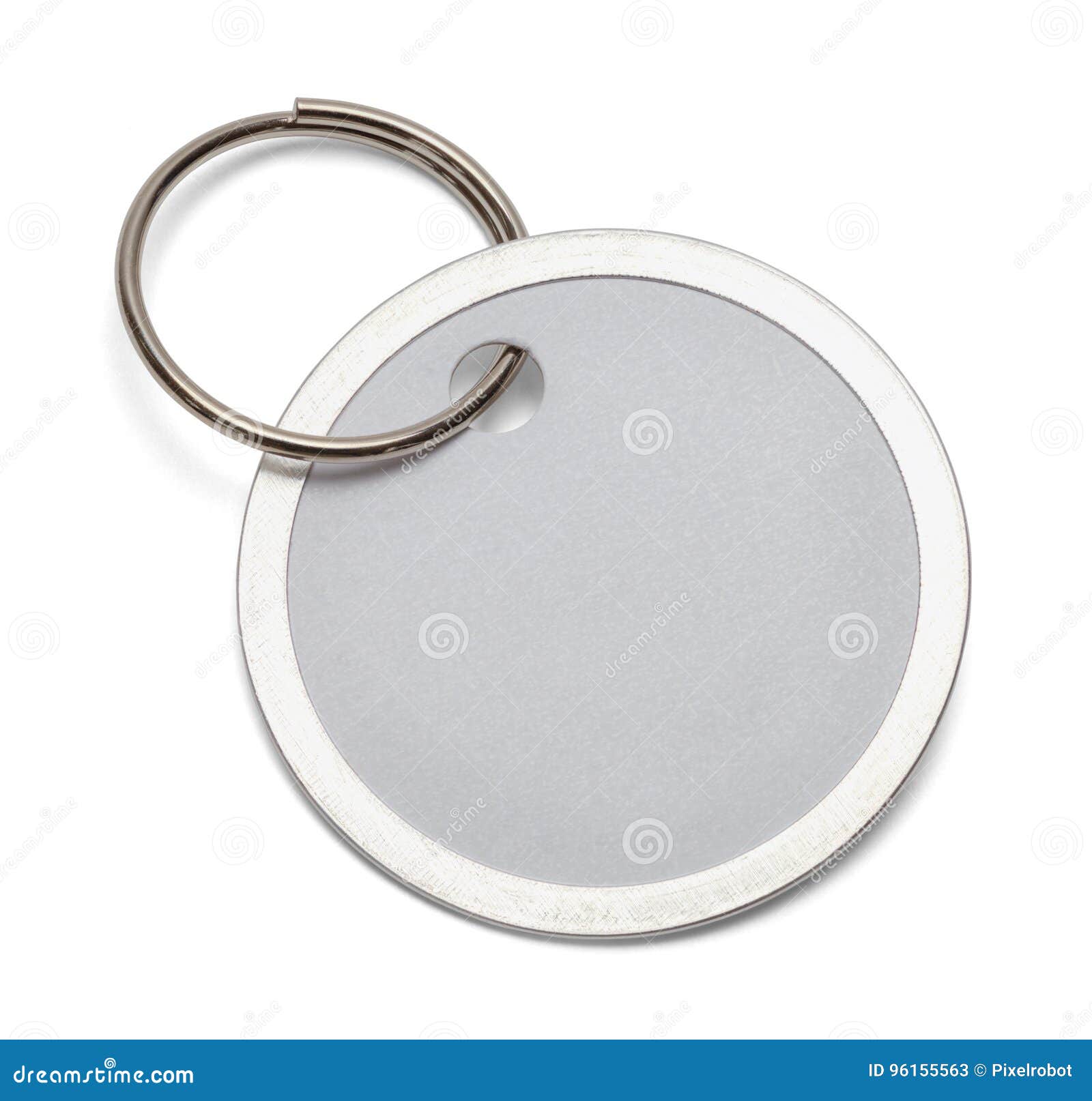 Key Tag Round stock image. Image of keychain, white, blank - 96155563