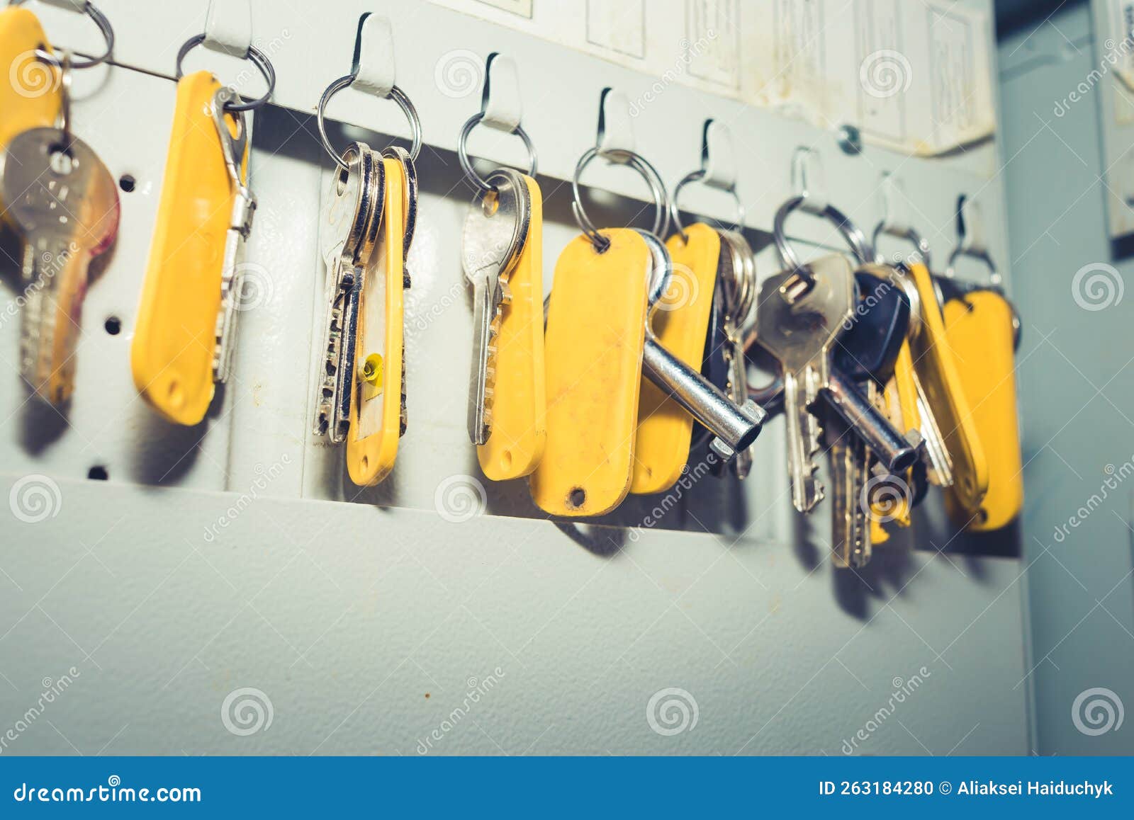 Key Tags Hanging in the Closet Stock Photo - Image of item, background ...