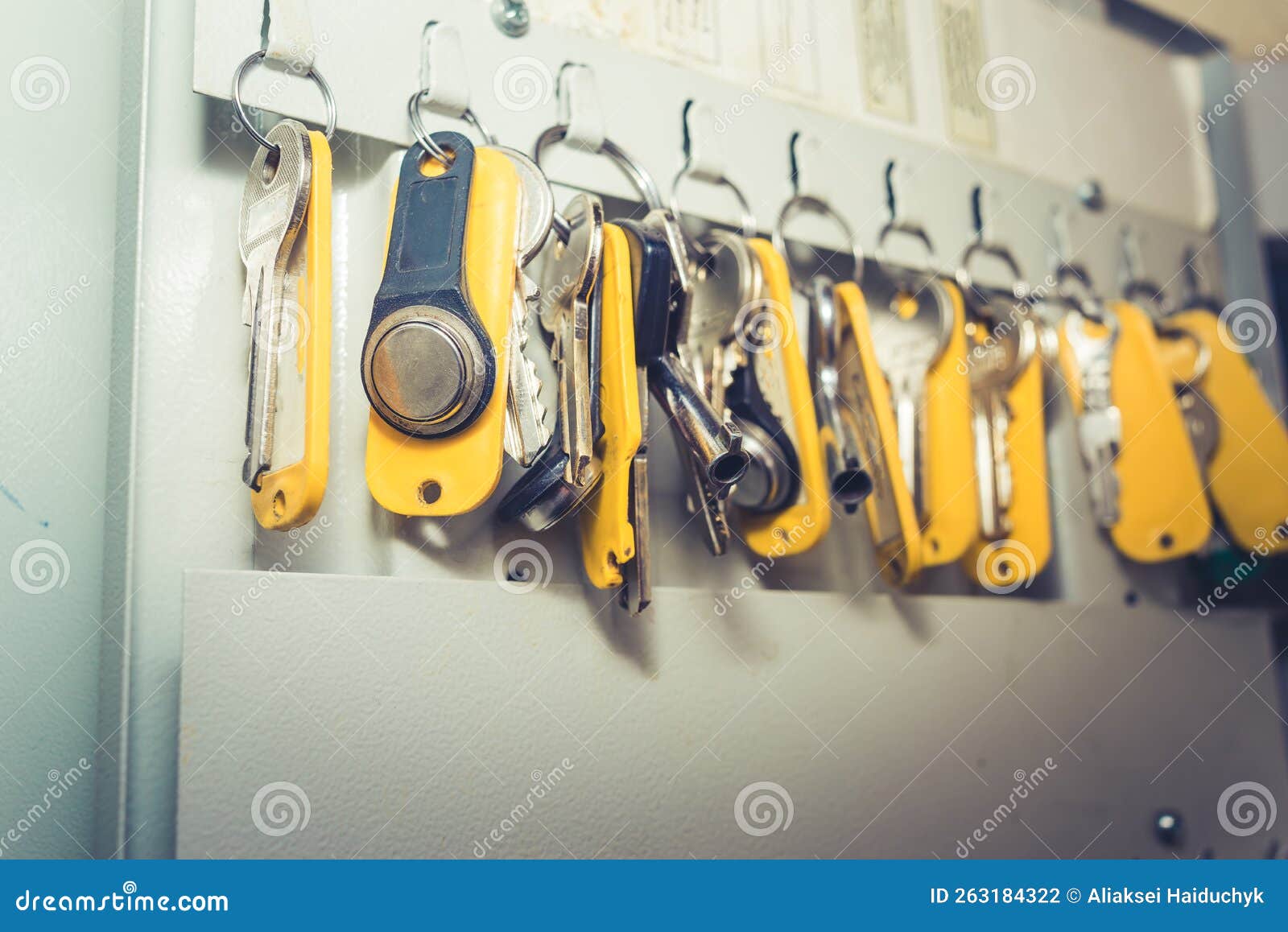 Key Tags Hanging in the Closet Stock Photo - Image of unlock ...