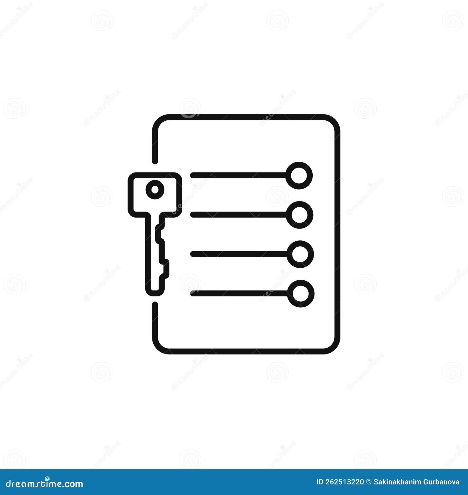 Key Takeaway Line Icon on White Stock Illustration - Illustration of ...