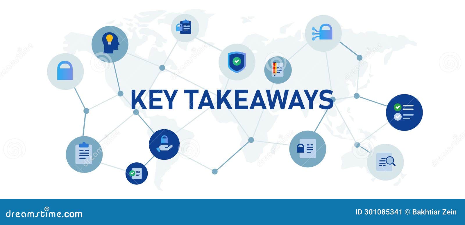 Key Takeaways Summary Resume Conclusion Concept Banner Header Connected ...